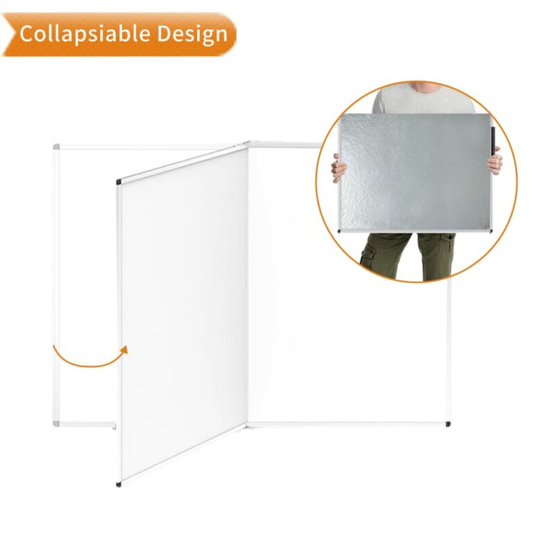 VIZ-PRO Large Dry Erase White Board/Magnetic Foldable Whiteboard, 72 X ...